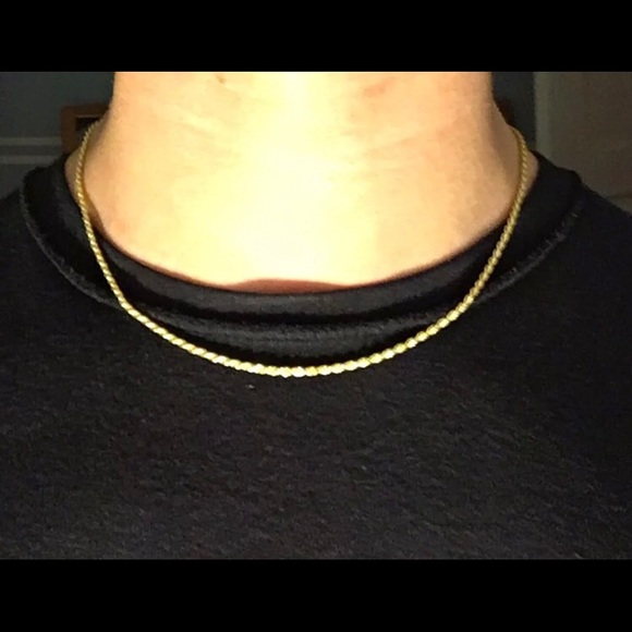 Accessories | Gold Chain Rope Chain 2mm And Cross 925 Italy | Poshmark
